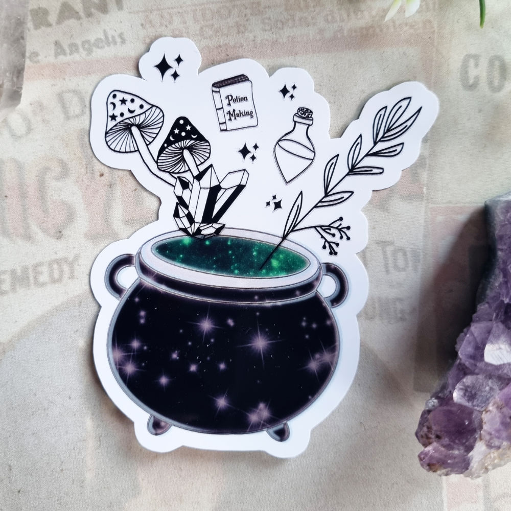 Witches Cauldron Sticker - Autumn Hex